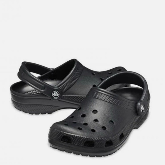 CROCS | Shoes | Original Crocs Classic Clog Black Women W9 Men M7 Teens ...
